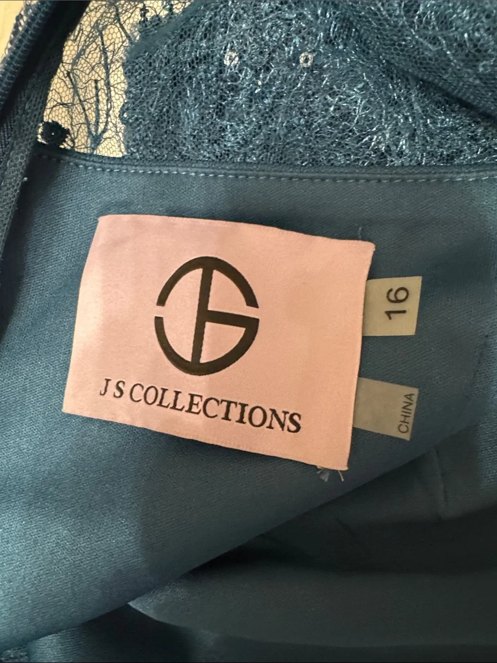 JS Collections | Dresses | Js Collections Navy Blue Lace Maxi Dress ...